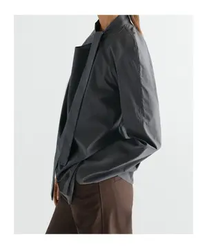 LEMAIRE Ascot Blouse In Washed Cotton Silk
