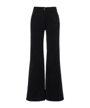 NILI LOTAN Florence Corduroy Wide-leg Pants - Black