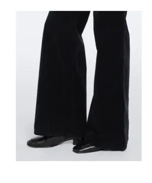 NILI LOTAN Florence Corduroy Wide-leg Pants - Black