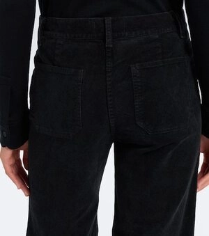 NILI LOTAN Florence Corduroy Wide-leg Pants - Black