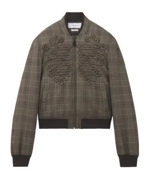 Alexander McQueen Prince Of Wales Check Bomber Jacket - Brown