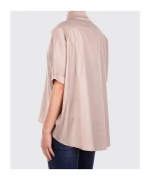 Max Mara Pittura Short-sleeved Satin Shirt