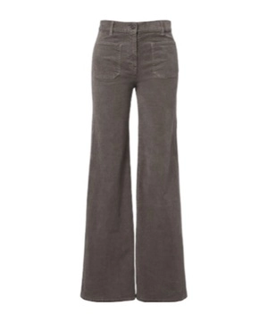 NILI LOTAN Florence Corduroy Wide-leg Pants - Grey