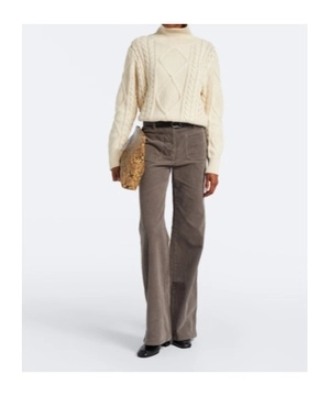 NILI LOTAN Florence Corduroy Wide-leg Pants - Grey