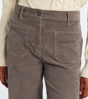 NILI LOTAN Florence Corduroy Wide-leg Pants - Grey