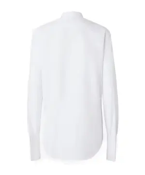 Fendi Slim Fit Poplin Shirt With Embroidered Detail - White