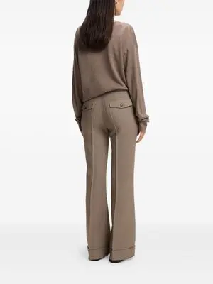 Hugo Boss Flared-fit Stretch Gabardine Trousers