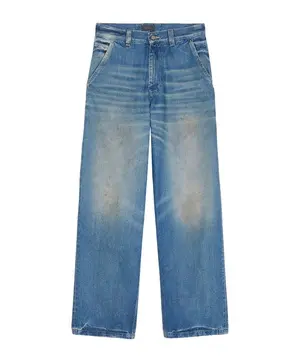 HAIKURE Faded-effect Wide-leg Jeans - Blue