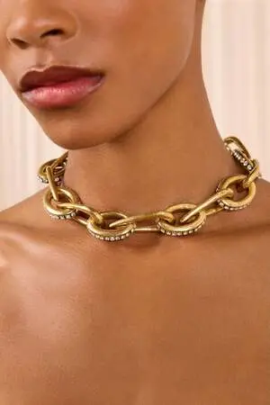 Ulla Johnson Chunky Teardrop Chain With Pave Detailing