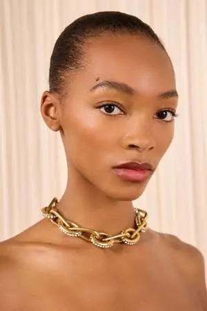 Ulla Johnson Chunky Teardrop Chain Necklace With Pave Detail