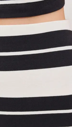 Z Supply Gail Striped Jersey Midi Skirt