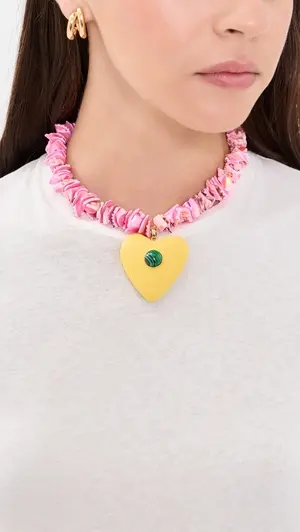 LOGAN TAY Beaded Heart Necklace