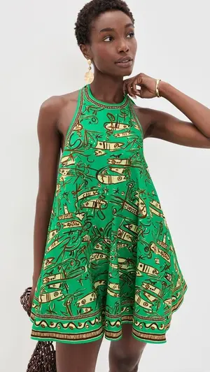 ALEMAIS Fish Sticks Mini Dress