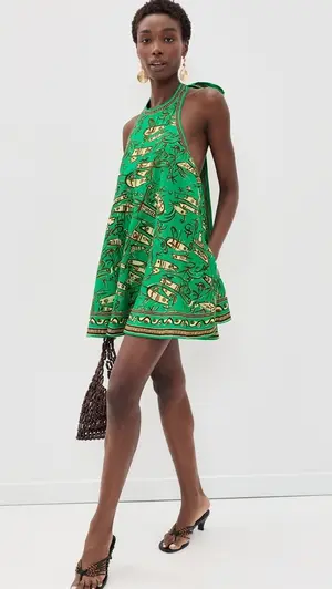 ALEMAIS Fish Sticks Mini Dress