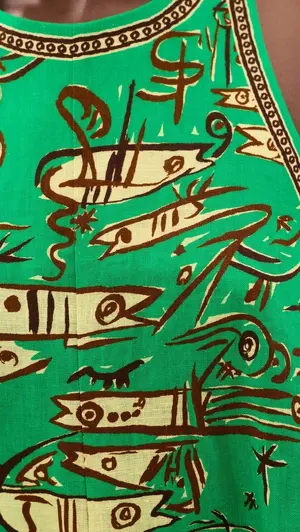 ALEMAIS Fish Sticks Mini Dress