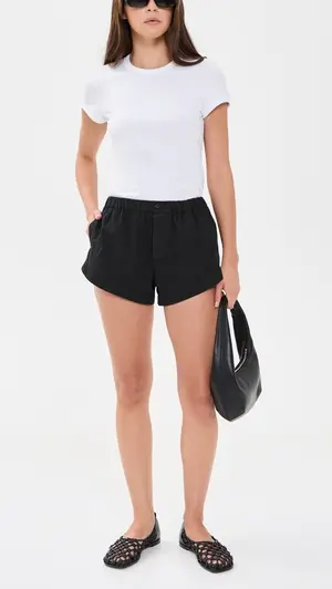 ALL THREE Celia Poplin Shorts