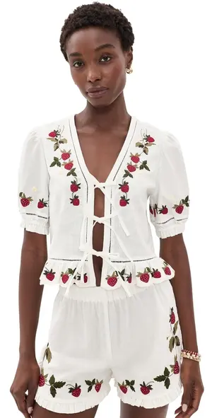 Sea Bindi Strawberry Top - Cream
