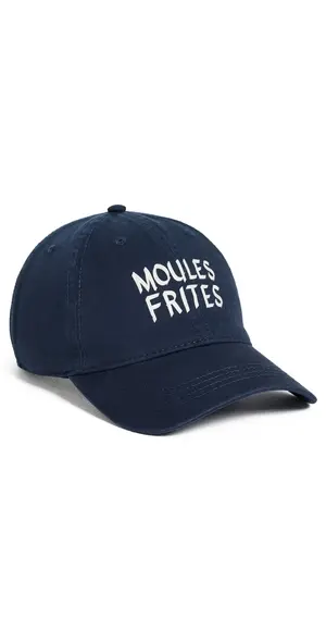 Clare V. Baseball Hat - Cream/navy