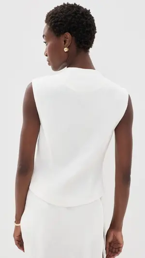 YELLOW THE LABEL Quinn Linen Sleeveless Top