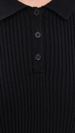Velvet By Graham & Spencer Frances Ribbed Knit Collared Top
