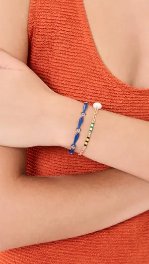 Clare V. Enamel Sardine Bracelet