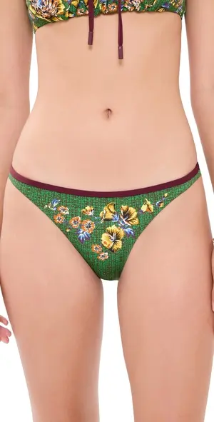 ALEMAIS Phyllis Brief Bikini Bottoms - Green