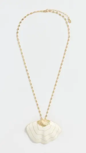Clare V. Clamshell Pendant Necklace