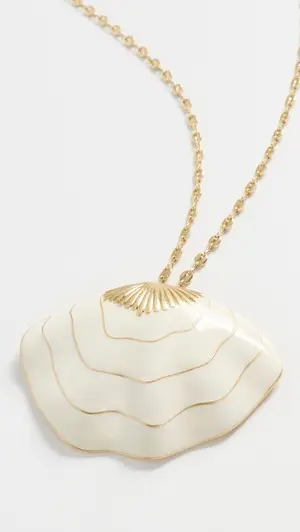 Clare V. Clamshell Pendant Necklace