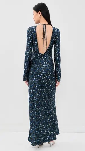 LEE MATHEWS Bella Silk Maxi Dress In Floral Print