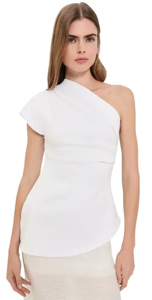 THE GARMENT Glam Asymmetric Tee - Ecru