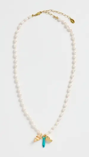 Clare V. Freshwater Pearl Charm Necklace