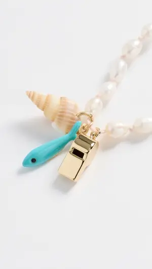 Clare V. Freshwater Pearl Charm Necklace