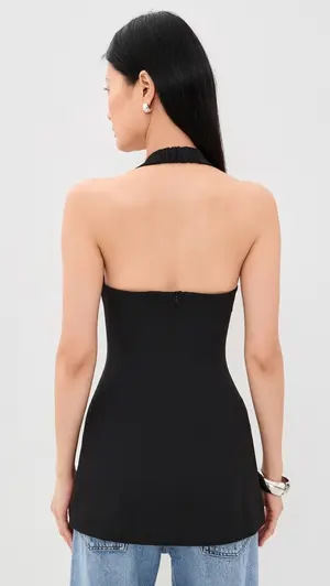 RUNAWAY THE LABEL Sable Halter Tailored Top