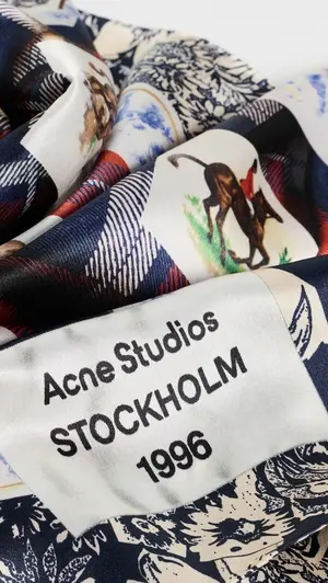 Acne Studios Volta Check Scarf
