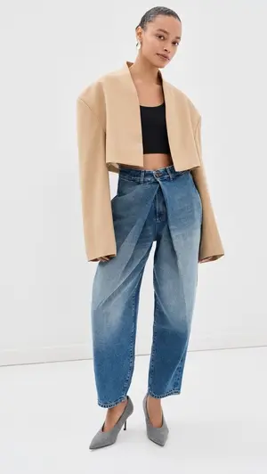 A.W.A.K.E. Mode A. W.a. K.e. Mode Cropped Tuxedo Jacket