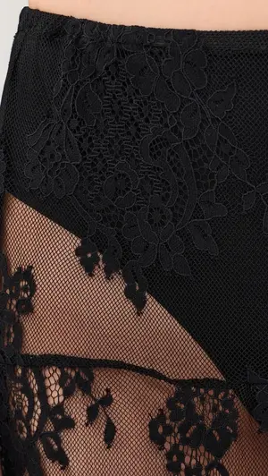 RUNAWAY THE LABEL Tiered Lace Maxi Skirt