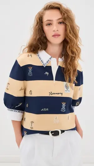 Sea Juliet Embroidered Rugby Top