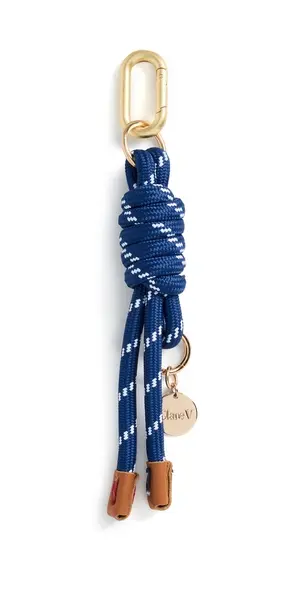 Clare V. Barrel Knot Bag Charm - Blue