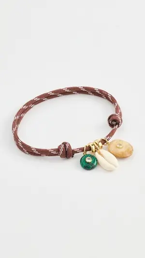 Éliou Tatty Paracord Anklet With Cowrie Shell Charms
