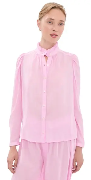 Alix Of Bohemia Artemis Button Down Shirt - Light Pink