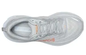 Hoka One One Bondi 8 Wide D Sneaker - Light Grey/orange