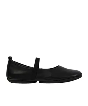 Camper Right Nina Leather Ballerina Shoes - Black