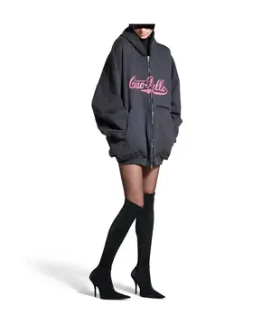 Balenciaga Logo Printed Zip-up Jacket
