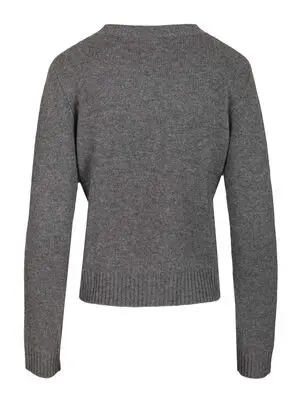 LISA YANG Long-sleeved Crew Neck Sweater - Gray