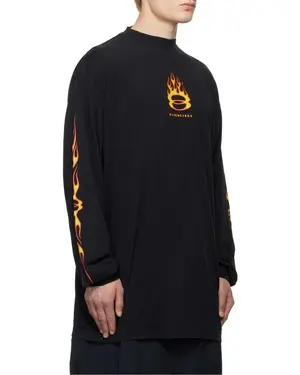 Balenciaga Logo Printed Long-sleeved T-shirt