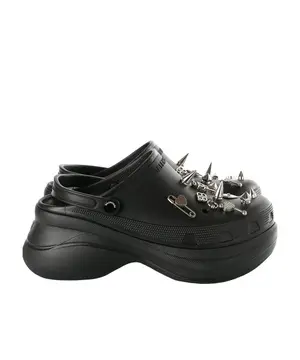 Balenciaga X Crocs X Mule Jibbitz Charm Sandals - Black