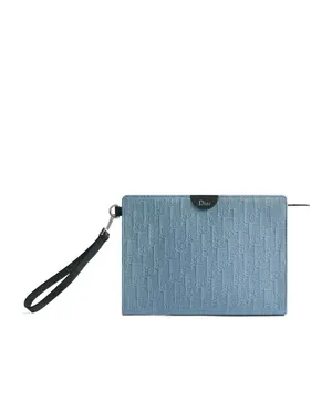 Dior A5 Triangle Pouch - Blue