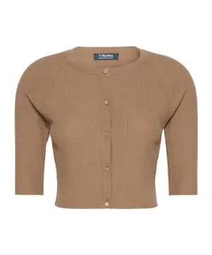 Max Mara Smmkiwi Cropped Cardigan - Camel