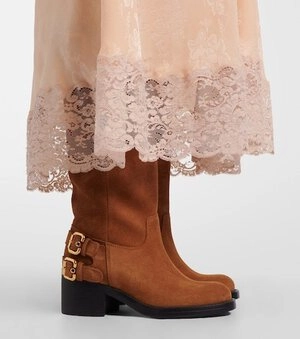 Chloé Dakota Suede Biker Boots