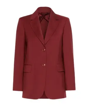 Max Mara Long-sleeved Suit Jacket - Ruby Colour